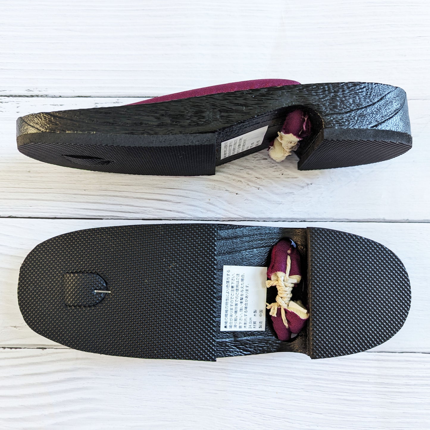 Japanese Traditional Geta Sandals - Simple Dark Purple for Yukata ...